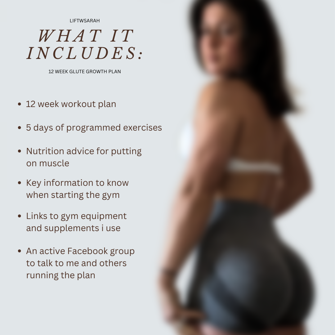 12 Week Glute Program - PDF Guide – liftwsarah
